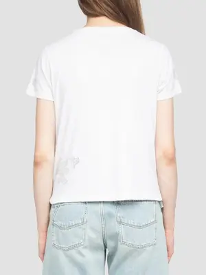 Zadig&Voltaire Alys Rhinestone Graphic Crewneck T-shirt