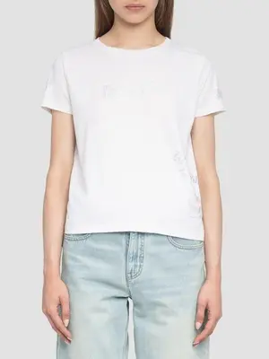 Zadig&Voltaire Alys Rhinestone Graphic Crewneck T-shirt