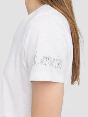 Zadig&Voltaire Alys Rhinestone Graphic Crewneck T-shirt
