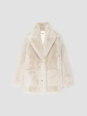 Zadig&Voltaire Fleur Faux-fur Coat - Ecru