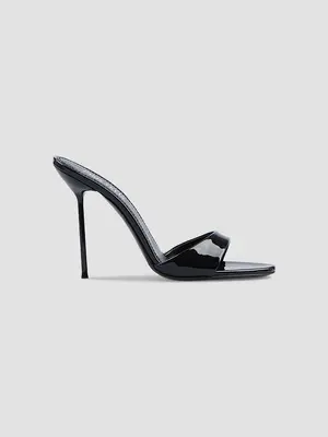 Paris Texas Lidia 105mm Patent Leather Mules - Black