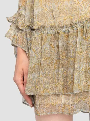Zadig&Voltaire Ralice Metallic Paisley Minidress - Cloud