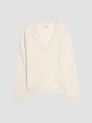 Zadig&Voltaire Vivi Heart-patch V-neck Sweater