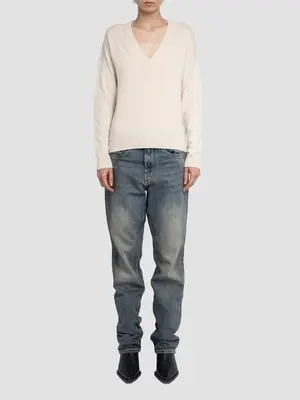 Zadig&Voltaire Vivi Heart-patch V-neck Sweater