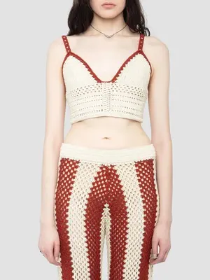Zadig&Voltaire Taly Crochet Cotton Crop Top