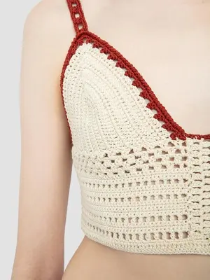 Zadig&Voltaire Taly Crochet Cotton Crop Top