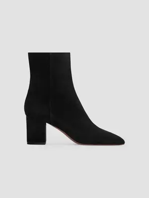 Paris Texas Anja 70mm Suede Ankle Boots - Black