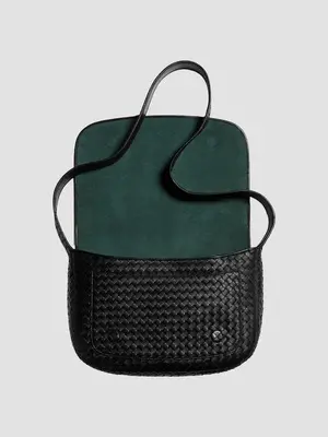 Bottega Veneta Intrecciato Fluffy Leather Messenger Bag