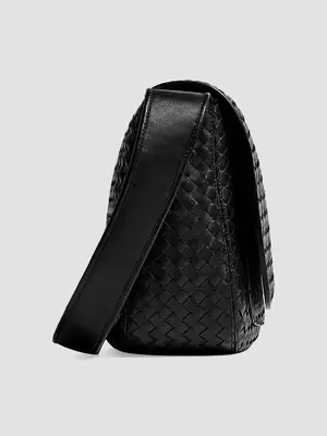 Bottega Veneta Intrecciato Fluffy Leather Messenger Bag