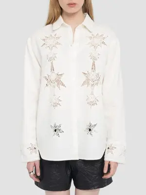 Zadig&Voltaire Morning Linen-cotton Broderie Anglaise Shirt