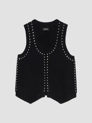 Zadig&Voltaire Dublin Studded Wool-cashmere Sweater Vest
