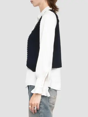 Zadig&Voltaire Dublin Studded Wool-cashmere Sweater Vest