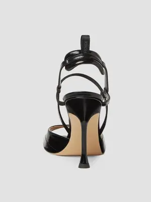 Fendi Very Colibri 95mm Leather Slingback Sandals