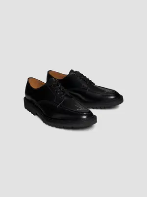 Comme Des Garçons X Sanders Glossy Leather Loafers