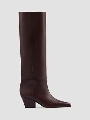 Paris Texas Jane Leather Knee-high Boots Brown
