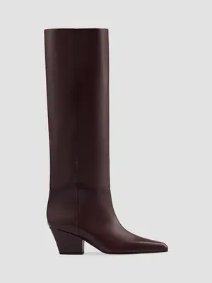Paris Texas Jane Leather Knee-high Boots - Mocha