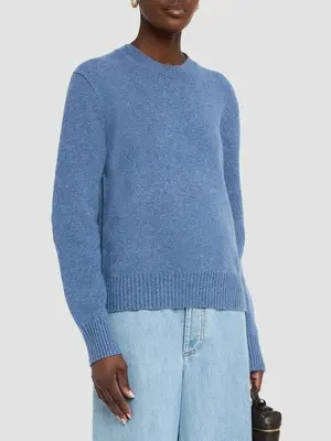 Bottega Veneta Cashmere-blend Crewneck Sweater - Blue
