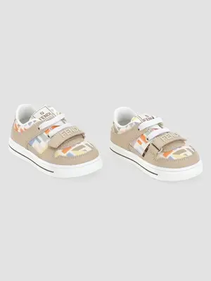 Fendi Baby's Ff Leather Sneakers - Beige