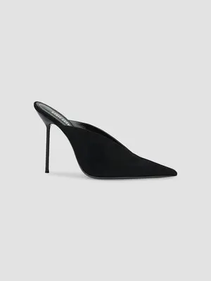 Paris Texas Lidia 105mm Suede Mules