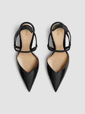 Fendi Very Colibri 95mm Patent Leather Slingback Pumps