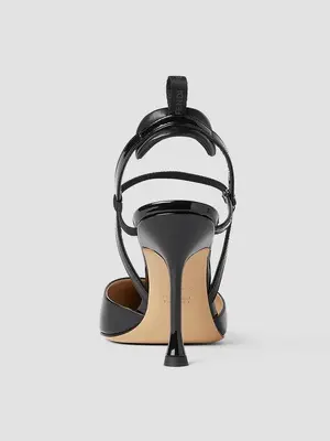 Fendi Very Colibri 95mm Patent Leather Slingback Pumps