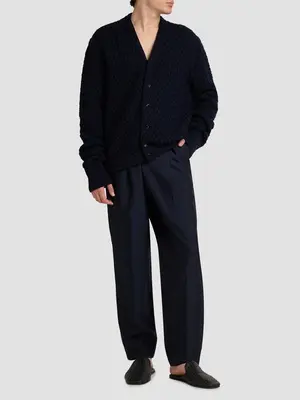 Bottega Veneta Intrecciato Wool Cardigan