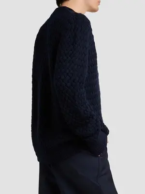 Bottega Veneta Intrecciato Wool Cardigan