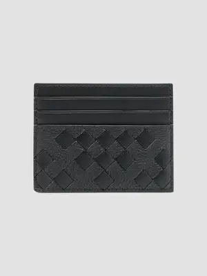 Bottega Veneta Diamonds Dover Intrecciato Leather Card Holder