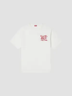 Kenzo Gots Cartoon Cotton Crewneck T-shirt - Off White