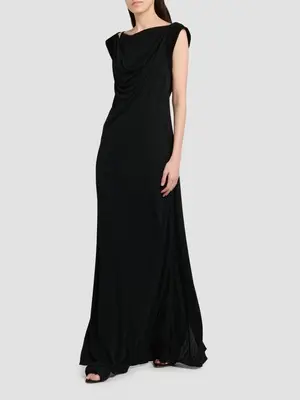 Bottega Veneta Intrecciato-strap Jersey Gown