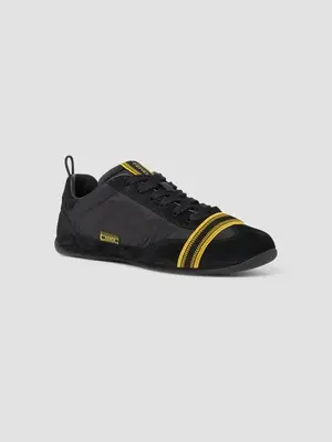 Fendi Wrap Suede & Textile Sneakers - Nero