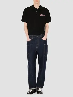 Kenzo Winter Holidays Embroidered Slim-fit Polo Shirt