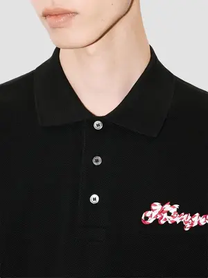 Kenzo Winter Holidays Embroidered Slim-fit Polo Shirt