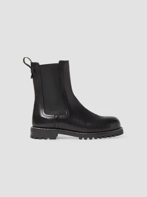 Fendi Commando Leather Chelsea Boots - Nero
