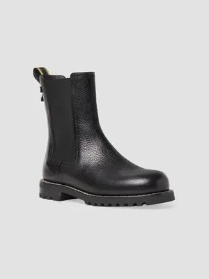 Fendi Commando Leather Chelsea Boots - Nero