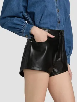 Cinq À Sept Dani Faux Leather Shorts