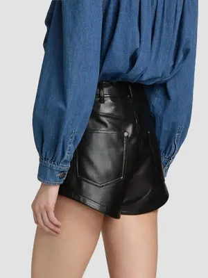 Cinq À Sept Dani Faux Leather Shorts