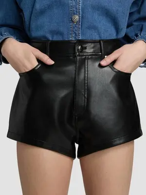 Cinq À Sept Dani Faux Leather Shorts