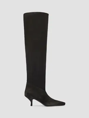Paris Texas Rose 60mm Suede Over-the-knee Boots - Black