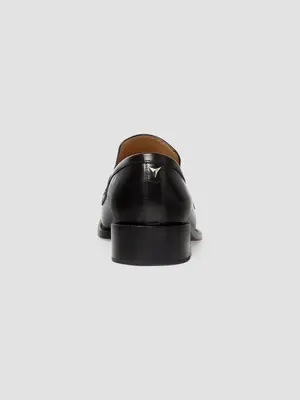 Fendi 1996 Leather Penny Loafers - Nero
