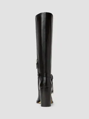 Fendi 95mm Dressage Knee-high Leather Boots - Nero