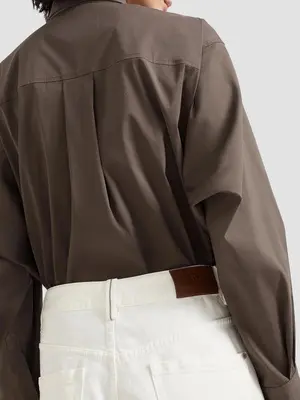 Brunello Cucinelli Dyed Denim Contemporary Square Trousers