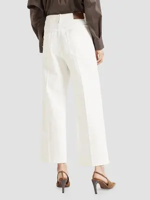 Brunello Cucinelli Dyed Denim Contemporary Square Trousers
