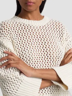 Michael Kors Hand-crochet Cotton-cashmere Sweater