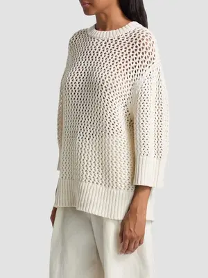 Michael Kors Hand-crochet Cotton-cashmere Sweater