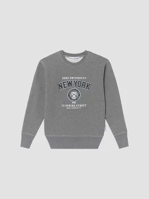 MARC JACOBS X A.P.C. Marc Jacobs X A. P.c. Ny Crewneck Shrunken-fit Sweatshirt - Heather Grey