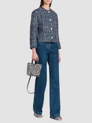 Etro Tweed Round Neck Jacket