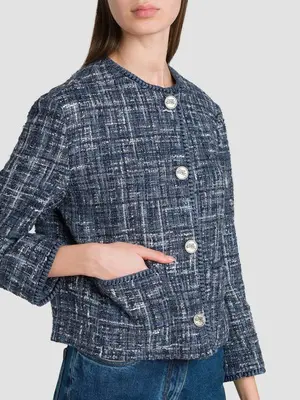Etro Tweed Round Neck Jacket