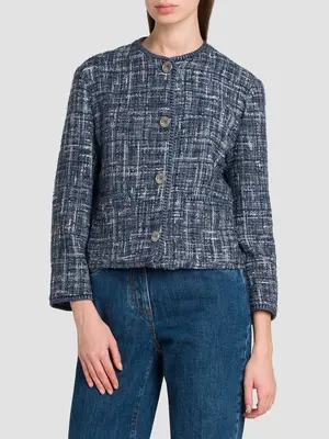 Etro Tweed Round Neck Jacket