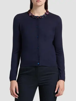 Etro Jeweled Neckline Cardigan